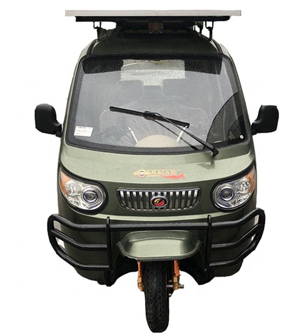 Mini Solar 400kgs Electric Passenger Tricycle